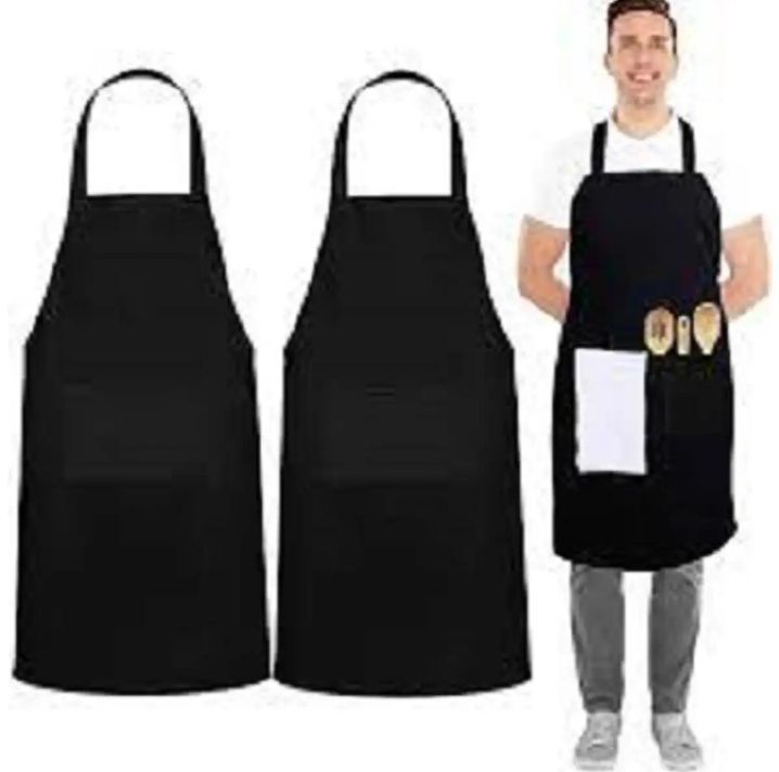 kitchen cooking appron with hand wipe 2 pockets waterproof for kitchen ...