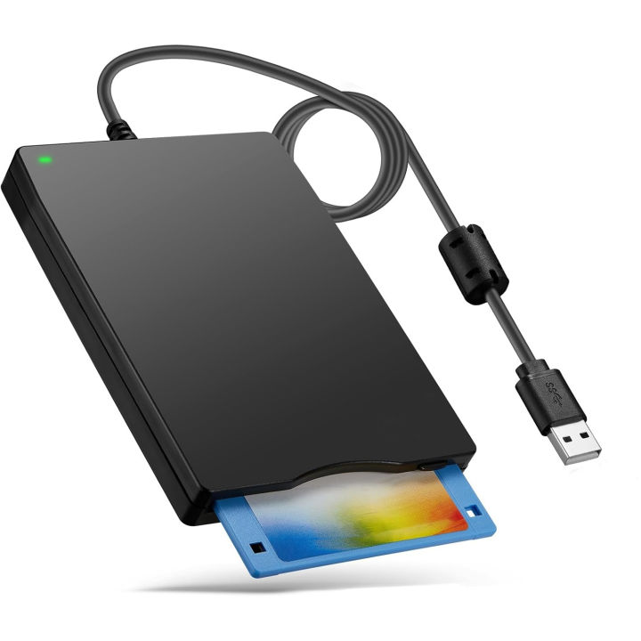 LJIAL USB Floppy Disk Reader Drive,3.5" Portable External 1.44MB FDD ...