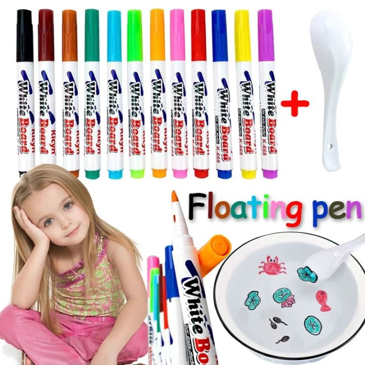 8/12 Colors Magical Water Floating Student Painting Brush Whiteboard ...
