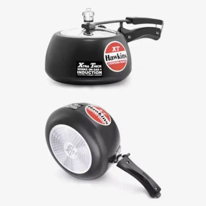 Hawkins Black Contura Pressure Cooker Induction Compatible (Cxt20) 2 ...