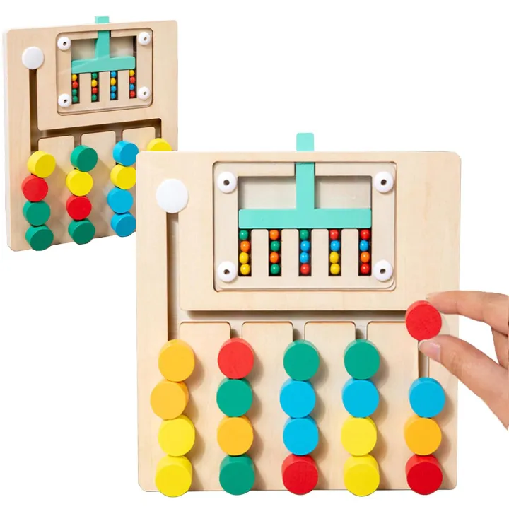 Montessori Wooden Color Matching Puzzles Preschool Learning Toys ...