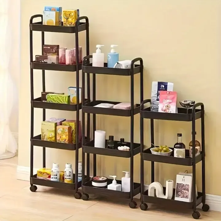Heavy-Duty Multi-Layer Storage Trolley – Rolling Utility Cart for ...