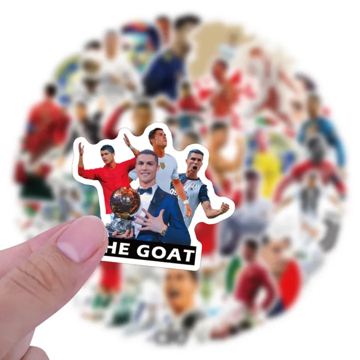 50Pcs Cartoon Cristiano Ronaldo Football Star Sports Graffiti Sticker DIY Luggage Laptop Phone ...