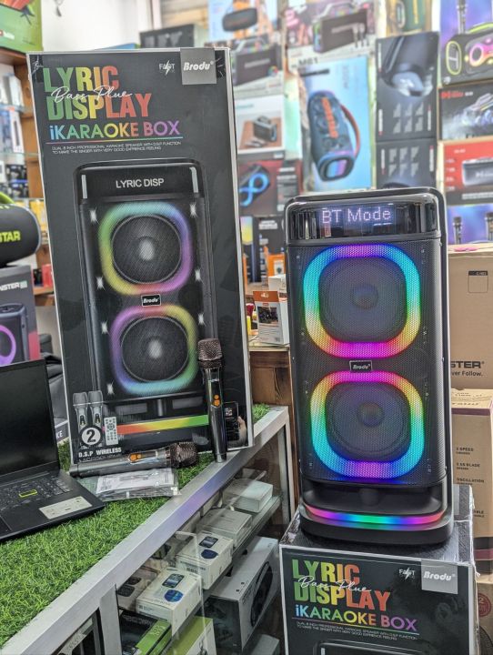 Brodu Bts-2120 Ikaraoke Partybox Speakers with Dual Mic and Remote ...