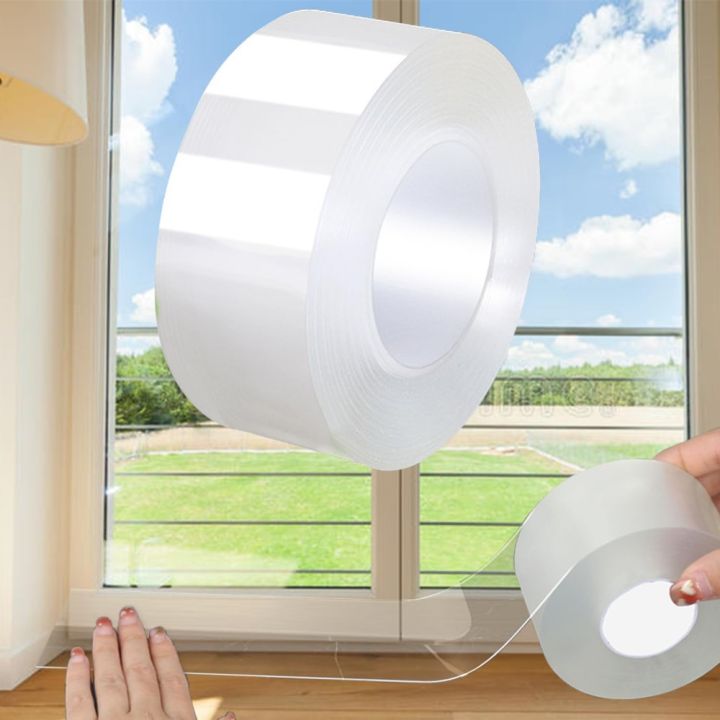 Window Sealing Tape Weather Stripping Residue-Free Clear Window Draft ...