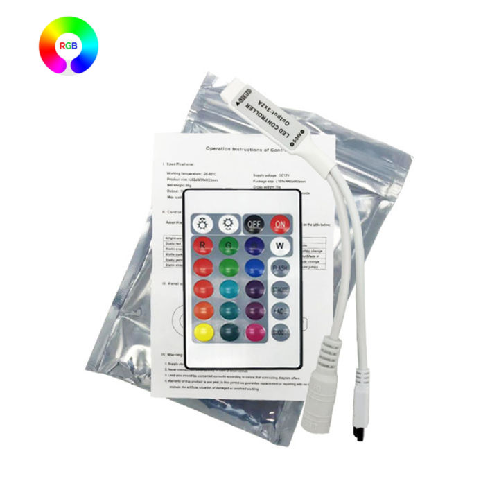 Rgb Controller 12v 4pin Rgb LED Lights Controller Mini Receiver Smart Controler 24key Remote Led ...