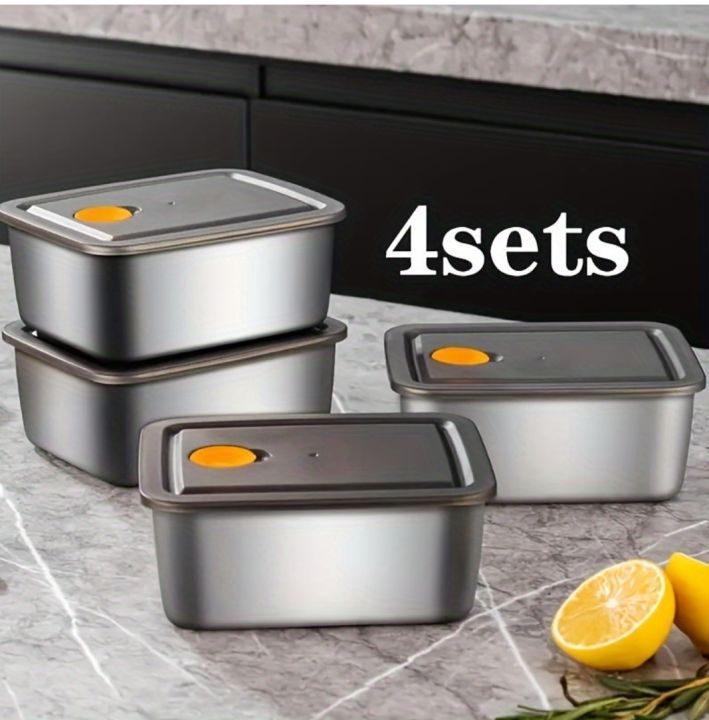Stainless Steel 4 Pc Bowl Rectangular 450 ML Bowl | Daraz.pk