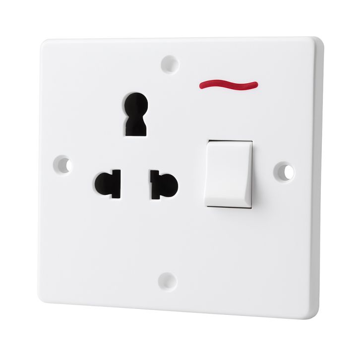 Universal Wall Switch Socket with Indicator porcelain base | Daraz.pk