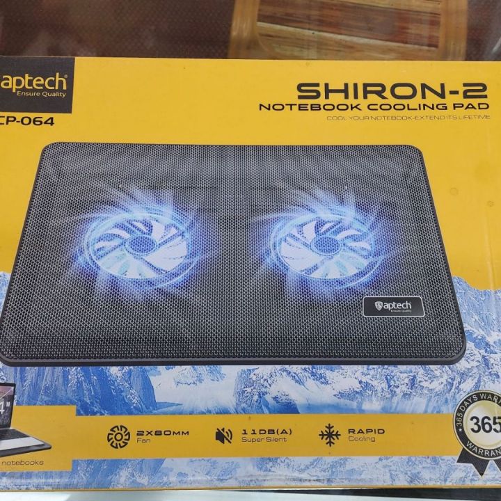 Laptop Cooling Pad Aptech APC-064 with 2 Dual Fan | Daraz.com.bd