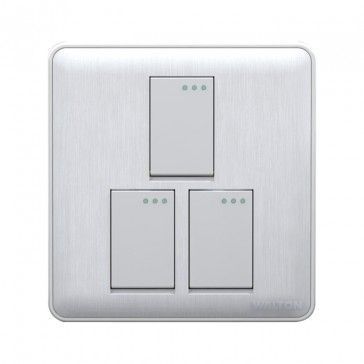 Walton 3 Gang Switch- 1 Way(White) | Daraz.com.bd