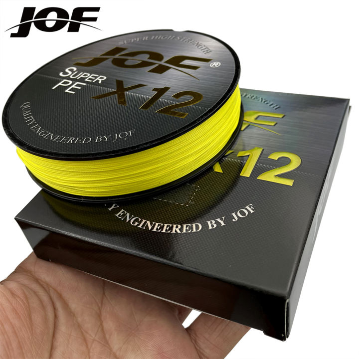 JOF 12 Strands Braid PE Fishing Line 300M Strong Abrasion Resistance ...