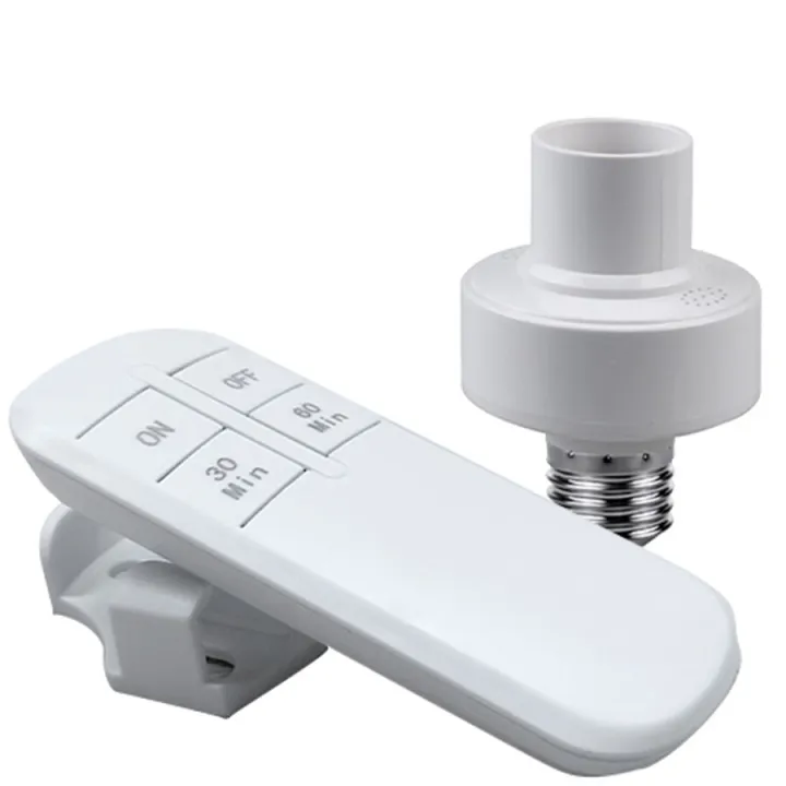 Wireless Remote Control Smart Timer Switch E27 Lamp Holder 220V House ...