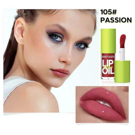 BEAUTY GLAZED -BRIGHT LUSTROUS LIP OIL MOISTURIZING SHINE PLUMPING.4G ...