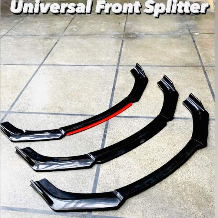 Car Front Bumper Splitter ABS Plastic - 4Pcs | Daraz.pk