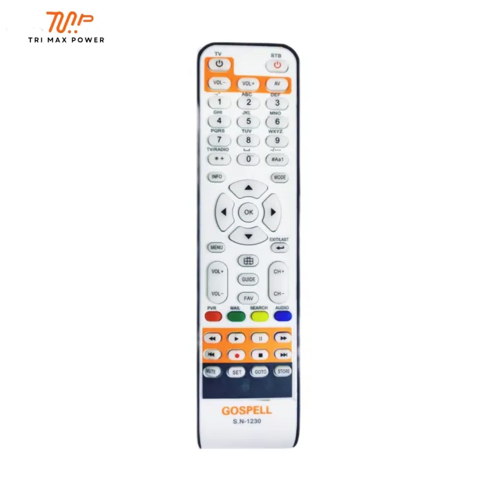 GOSPELL SET-UP BOX TV REMOTE CONTROL | Daraz.com.bd