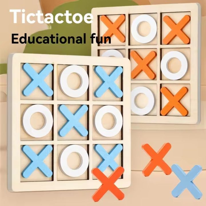 Solid Wooden Tic Tac Toe Board Game - Perfect for Family Fun and ...