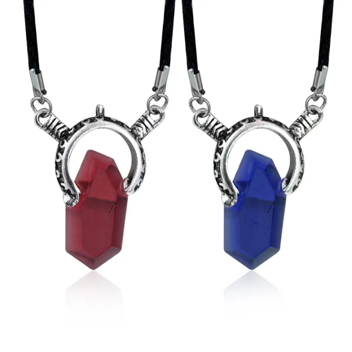 Dmc Devil May Cry 5 Dante Pendant Necklace Red Blue Gem Cosplay ...
