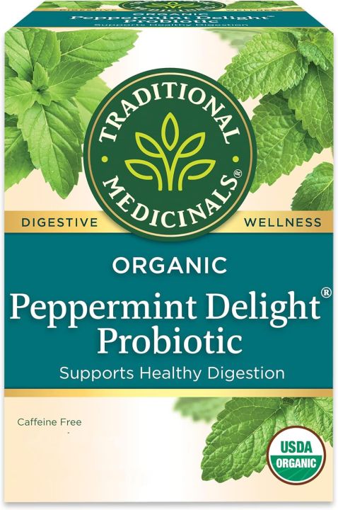 Organic Peppermint Delight Probiotic, Supports Healthy Digestion tea ...