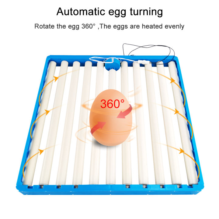 Automatic 360 Degree Rotary Egg Turner Roller Tray 70 Eggs Hatching ...
