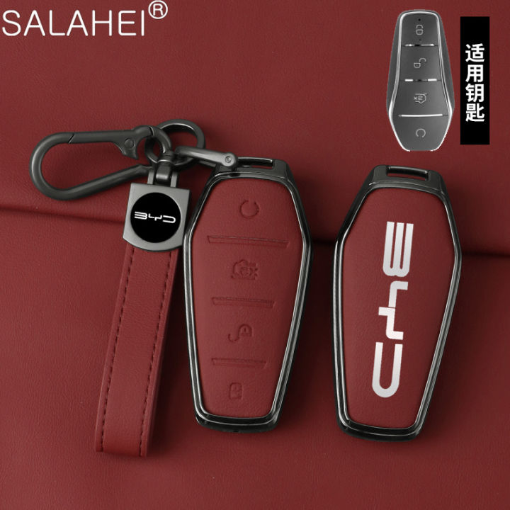 Car Smart Remote Key Case Cover Zinc Alloy Shell Leather Accessories ...