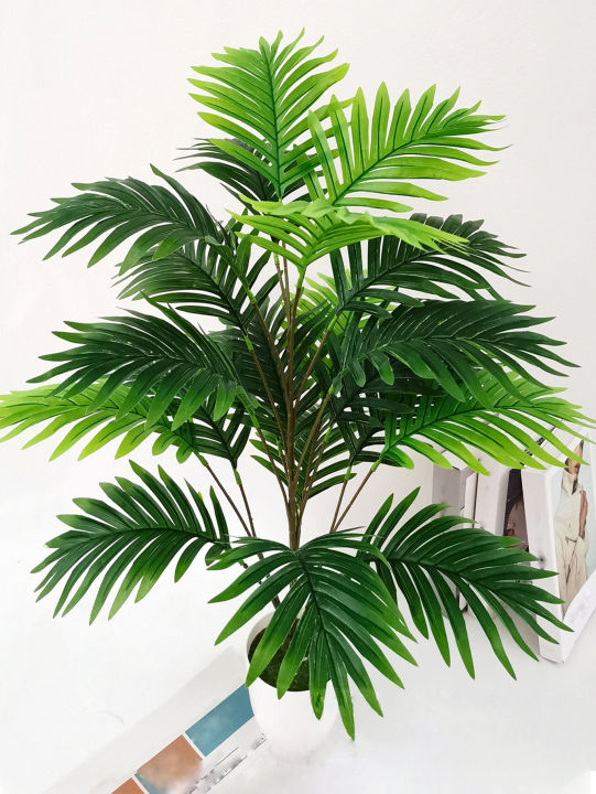 1pc 12/18/24 Leaves Artificial Plant Tropical Hibiscus Tree Indoor ...