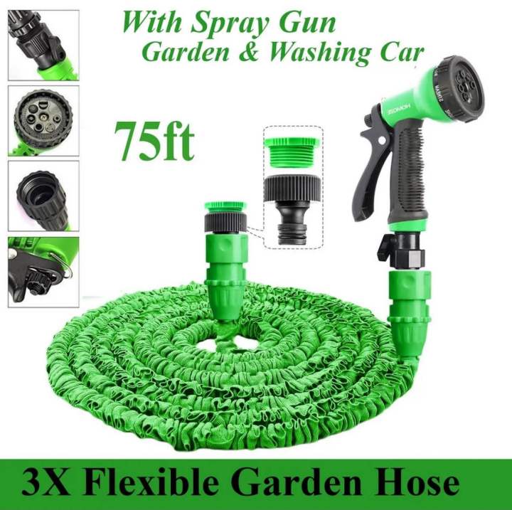 75-Feet The Incredible Expanding Magical Hose Pipe With Spray Gun ...