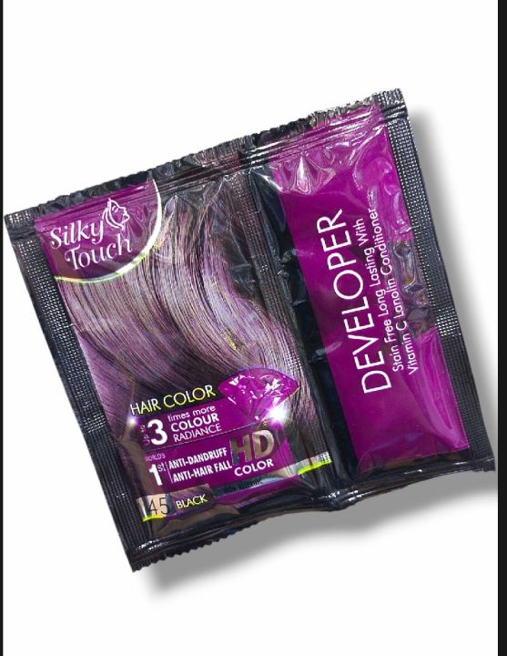 Silky Touch Hair Color Sachet – Black & Brown | Daraz.pk