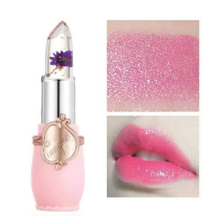 Beautiful Pink Color Lips with Flower inside Jelly Lipbalm Transparent ...