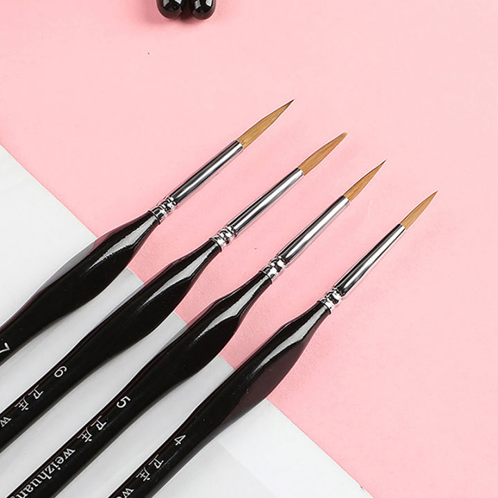 5Pcs Mini Miniature Detail Nylon Hair Thin Extra Fine Paintbrushes ...