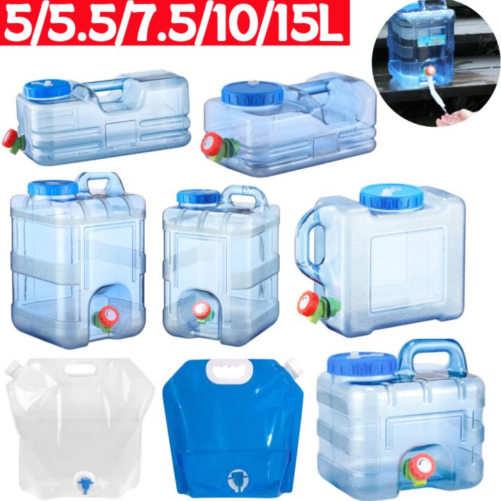 5 L Water Container with Faucet Water Can Bucket Large Capacity Water ...