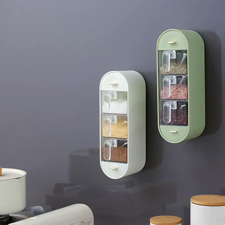 Wall Mounted Spice Rack Organizer – 5-Layer Transparent Seasoning ...