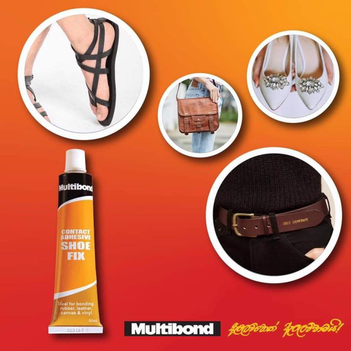 Multibond Shoe Fix Contact Adhesive 20ml, 50ml Ideal for Bonding Rubber ...