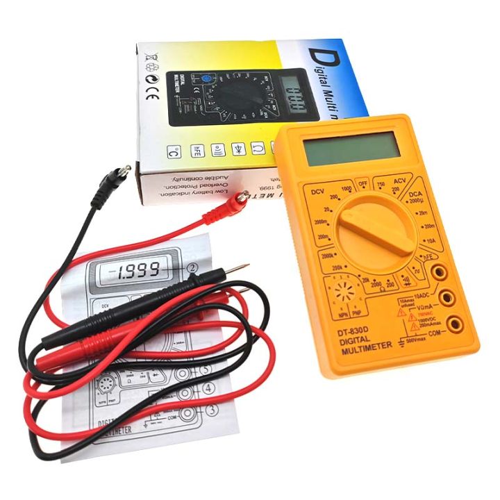 DT830D Digital Multimeter Buzzer Tester Electrical Multimetro AVO Meter ...