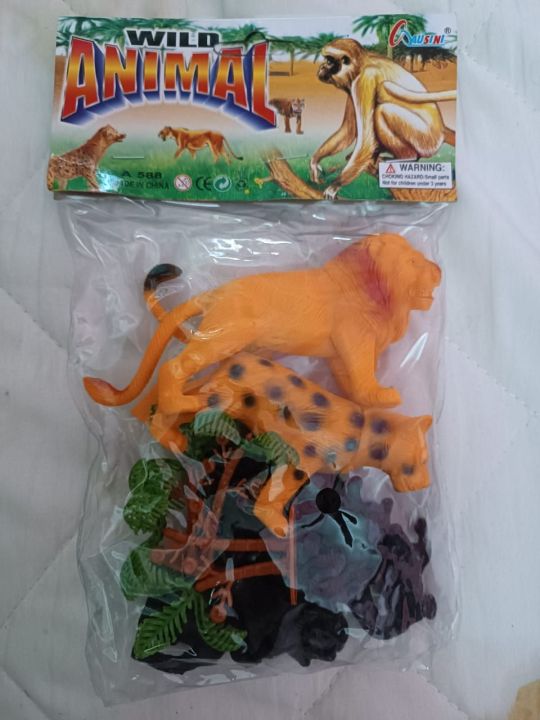 Rubber Animal Toy Set Wild Animal Toy Set For baby Kid Kids Educational ...