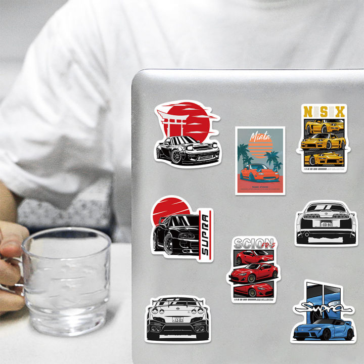 50PCS Japan JDM Racing Car Anime Graffiti Sticker Laptop Motorcycle Car ...