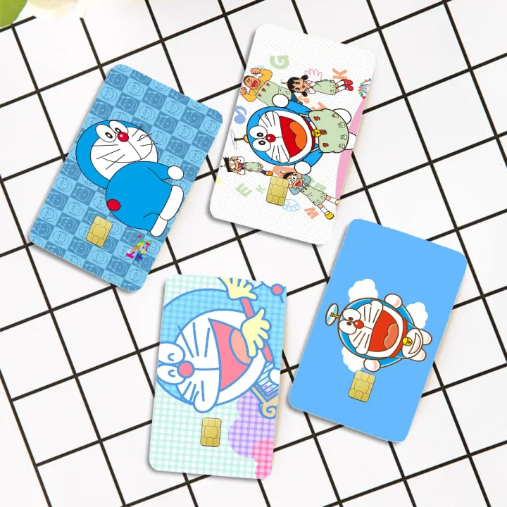 Cartoon Doraemon Anime Cartoon Sticker Film Skin For Credit Card Debit ...