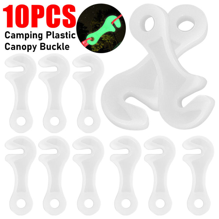 10 Pcs Luminous Tent Clips Camping Plastic Canopy Buckle Tent Accessory ...