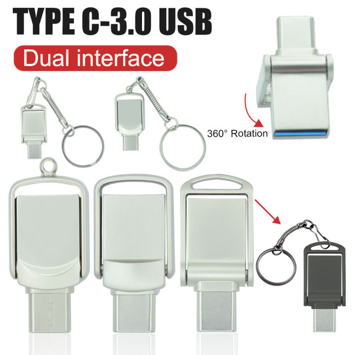 USB Memoria 128GB OTG Metal USB 3.0 Pen Drive Key 64GB Type C High ...