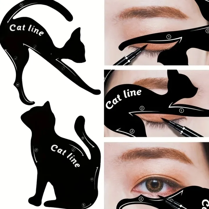 2Pcs/set Easy To Make Up Eye Makeup Tool Eye Template Shaper Model Cat ...