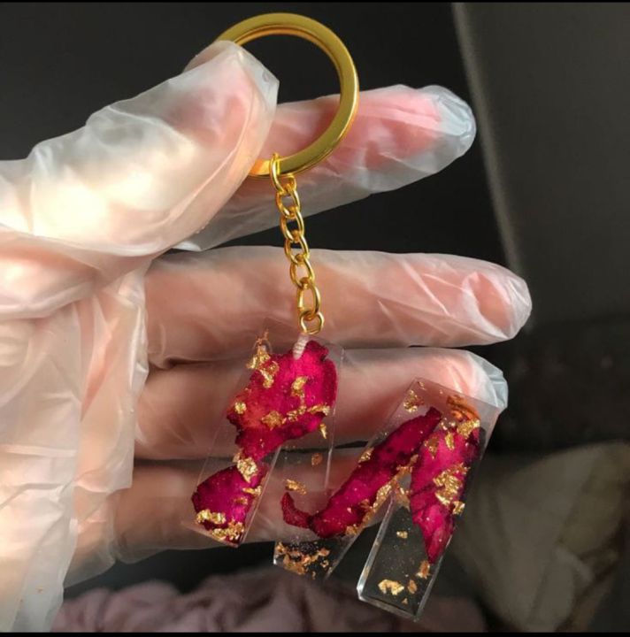 Customised Resin Keychain | 3D Letters | Alphabet keychains For Your ...