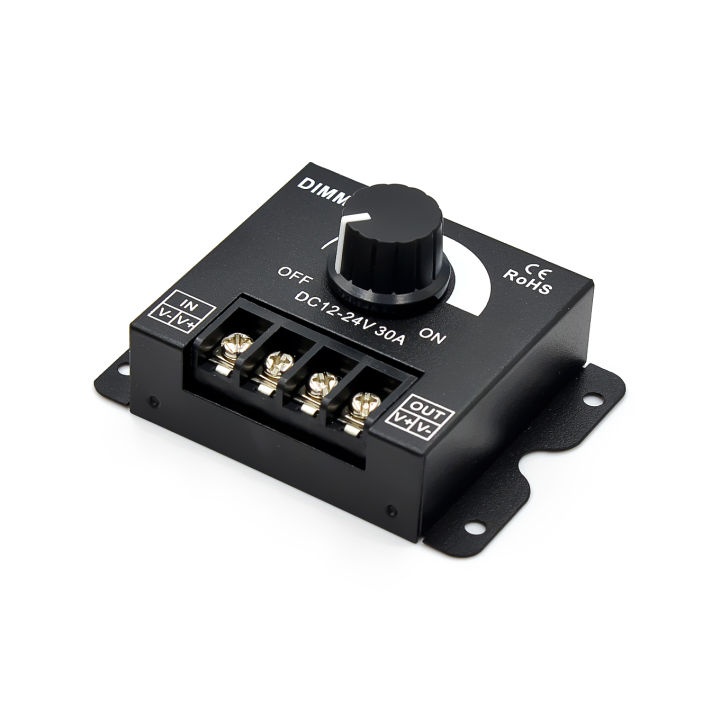 DC12-24V 30A Knob Dimmer Brightness Adjustment Stepless Dimming Switch ...