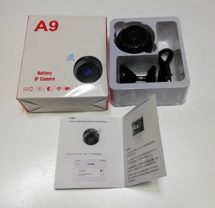 A9 Battery IP Camera – WiFi Mini Camera, 1080p HD, Night Vision, Motion ...