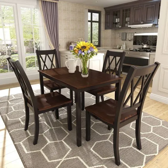 customize four chairs dining chairs with table pure sheesham wood ...