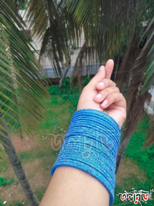 Indian Glitter Kacher Churi 24 pis for girls/women | Daraz.com.bd