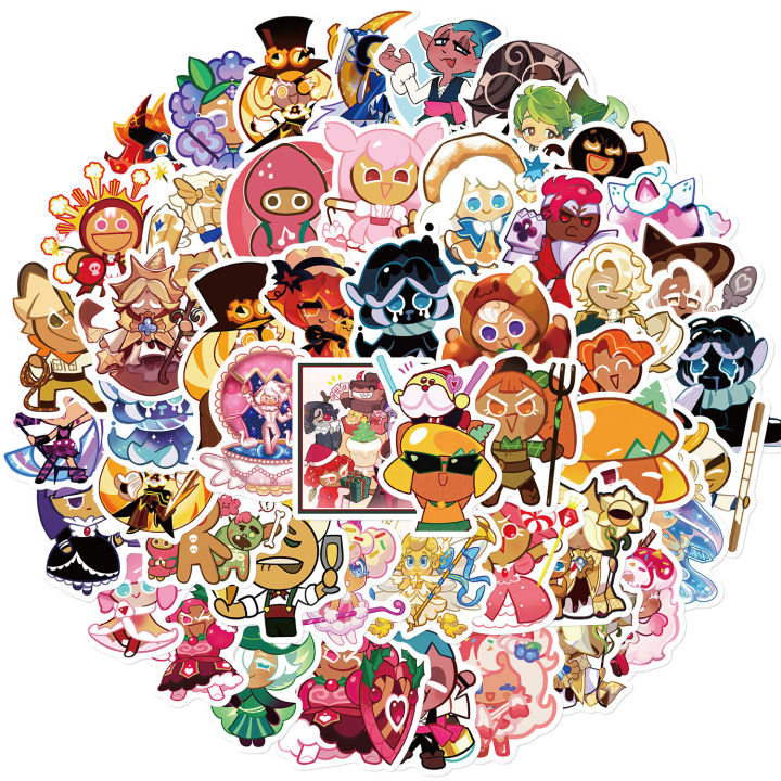 50Pcs Cookie Run Kingdom Stickers DIY Toys Skateboard Guitar Computer ...