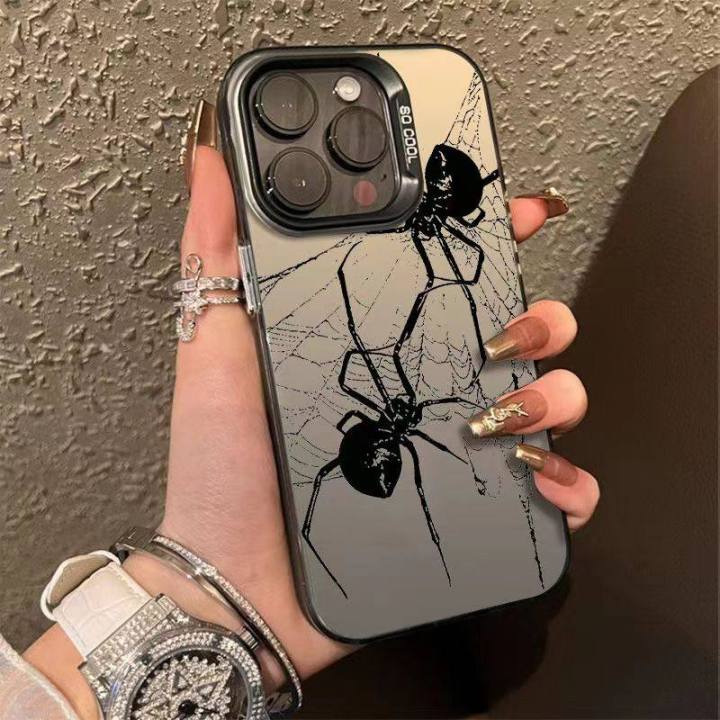 Fashion Creative Y2k Black Spider Phone Case for IPhone 11 12 13 14 15 ...