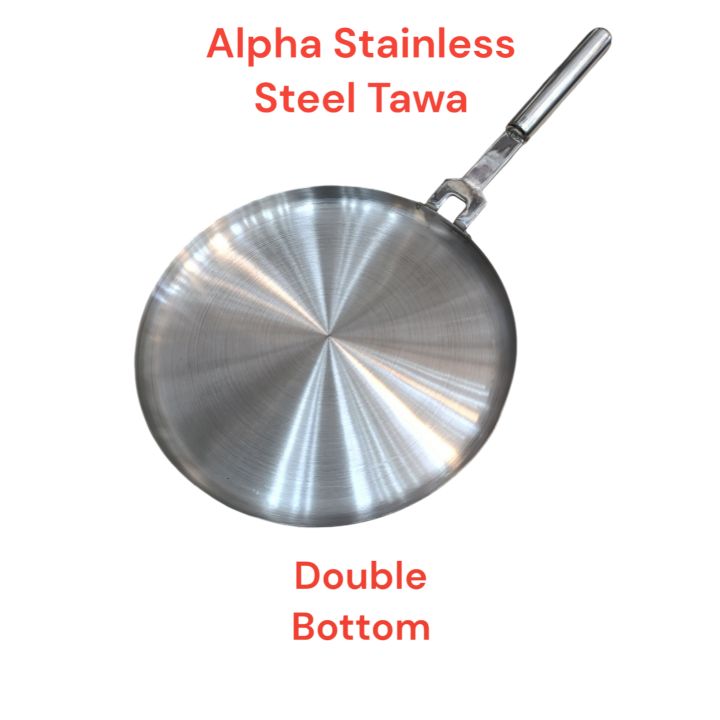 Alpha Stainless Steel Hot Plate / Tawa / Frypan With Encapsulated ...