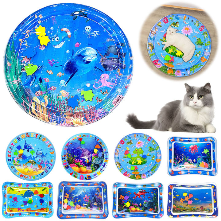 PVC Pet Play Water Mat Children Inflatable Baby Pat Pad Marine Animal ...