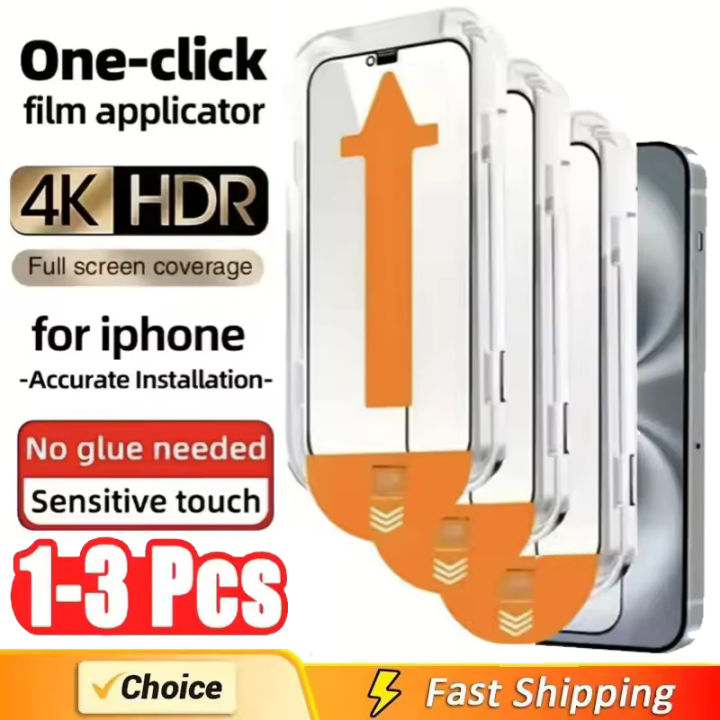 1-3Pc 8K High End Tempered Glass For iPhone 15 14 13 12 11 Pro Max XS ...