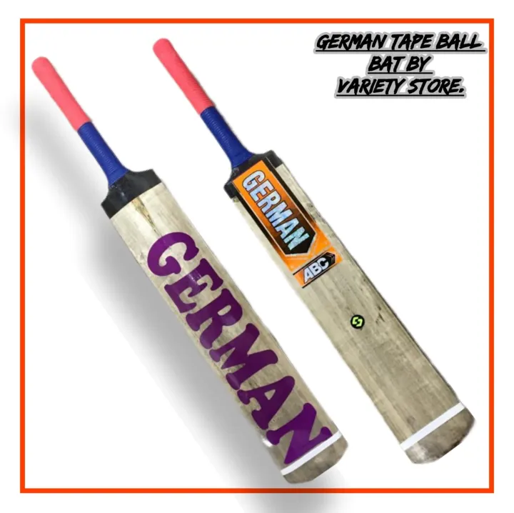 GERMAN TAPE BALL BAT FULL CANE HANDLE HEAVY BOTTOM BAT FOR LONG SIXER ...